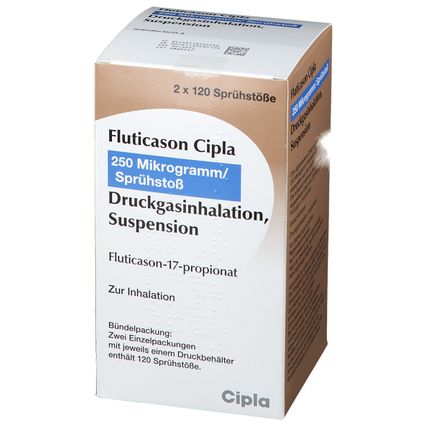 Fluticason Cipla 250 Mikrogramm/Sprühstoß 2 St mit dem E-Rezept kaufen ...