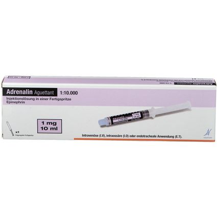 Adrenalin Aguettan 1:10.000 Injektionslösung in einer Fertigspritze ...