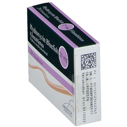 Hydroxyzin Bluefish 25 mg 20 St mit dem E-Rezept kaufen - Shop Apotheke