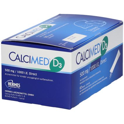 CALCIMED® D3 500 mg / 1000 I.E. Direct 60 St - Shop Apotheke