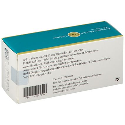 Rupatadin Bluefish 10 mg 100 St mit dem E-Rezept kaufen - Shop Apotheke