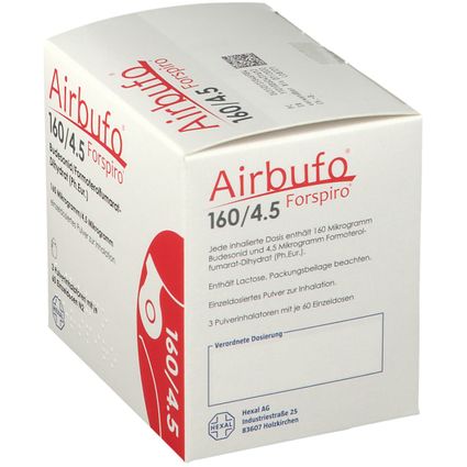 Airbufo® Forspiro® 160 µg/4,5 µg 3 St mit dem E-Rezept kaufen - Shop ...