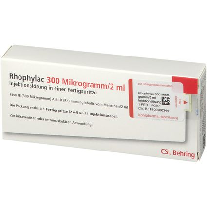 Rhophylac 300 µg/2 ml 1x2 ml mit dem E-Rezept kaufen - Shop Apotheke