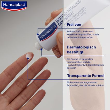 Hansaplast Wundheilsalbe | Fördert Wundheilung | Salbe für offene ...