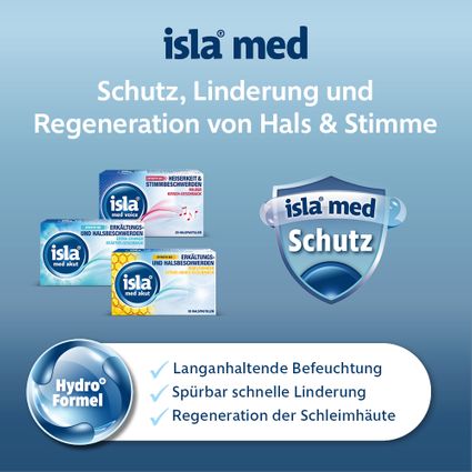 isla med akut Halspastillen bei Halsschmerzen und Erkältung 50 St ...