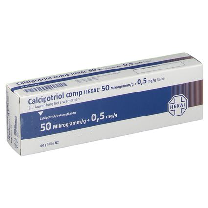 Calcipotriol comp HEXAL® 50 Mikrogramm/g + 0,5 mg/g 60 g mit dem E ...