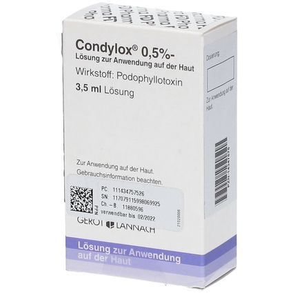 Condylox 5 mg/1 ml 3,5 ml mit dem E-Rezept kaufen - Shop Apotheke