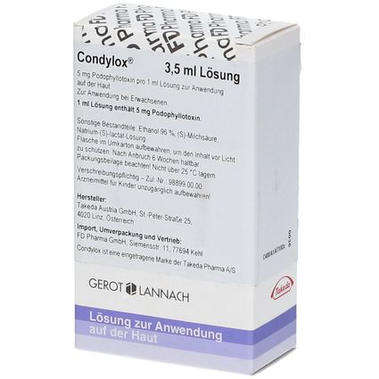 Condylox 5 mg/1 ml 3,5 ml mit dem E-Rezept kaufen - Shop Apotheke