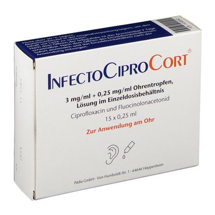 InfectoCiproCort® 3 mg/ml + 0,25 mg/ml 15x0,25 ml mit dem E-Rezept ...