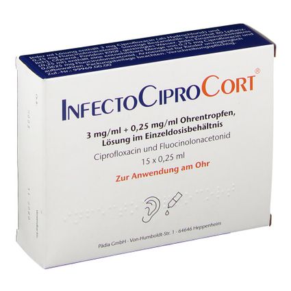 InfectoCiproCort® 3 mg/ml + 0,25 mg/ml 15x0,25 ml mit dem E-Rezept ...