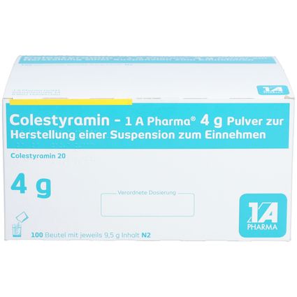 Colestyramin 1A Pharma® 4G 100 St mit dem E-Rezept kaufen - Shop Apotheke
