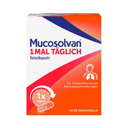 MUCOSOLVAN 1x täglich Retardkapseln Schleimlöser bei Husten 50 St ...