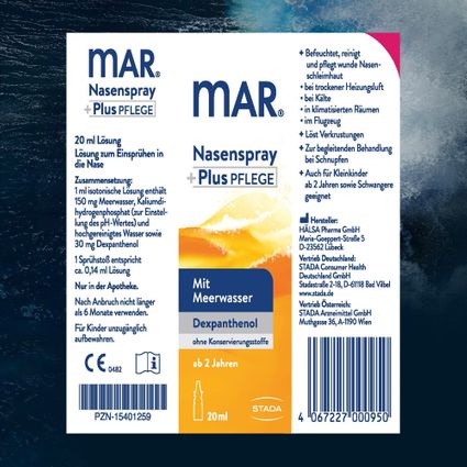 MAR® Nasenspray mit Dexpanthenol und natürlichem Meerwasser 20 ml ...
