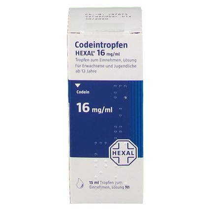 CODEINTROPFEN HEXAL 16 mg/ml Tropfen z.Einnehmen 15 ml mit dem E-Rezept ...
