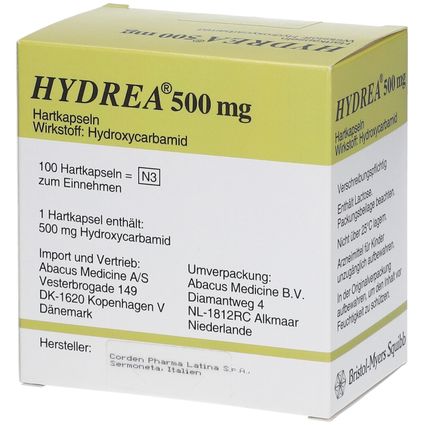 HYDREA® 500 mg 100 St mit dem E-Rezept kaufen - Shop Apotheke