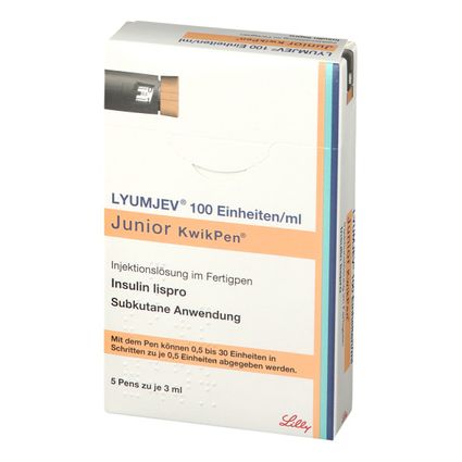 LYUMJEV® 100 Einheiten/ml Junior KwikPen™ 5x3 ml mit dem E-Rezept ...