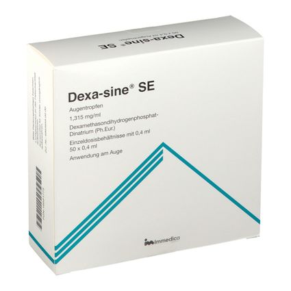 DEXA-SINE SE 1,315 mg/ml Augentr.i.Einzeldosisb. 50x0,4 ml mit dem E ...