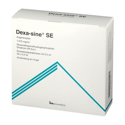 DEXA-SINE SE 1,315 mg/ml Augentr.i.Einzeldosisb. 50x0,4 ml mit dem E ...