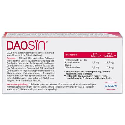 DAOSiN® Tabletten zur Ergänzung des körpereigenen DAO-Enzyms zum ...