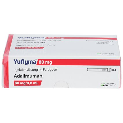 YUFLYMA 80 mg/0,8 ml Inj.-Lösung im Fertigpen 3 St mit dem E-Rezept kaufen - Shop Apotheke