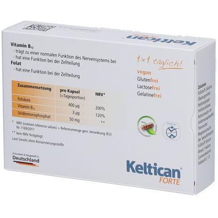 Keltican® forte Kapseln mit Uridinmonophosphat (UMP), Vitamin B12 und ...