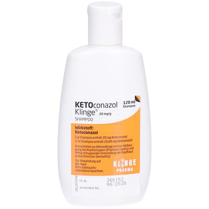 KETOconazol Klinge® 20 mg/g Shampoo 120 ml - Shop Apotheke