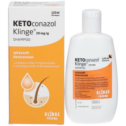 KETOconazol Klinge® 20 mg/g Shampoo 120 ml - Shop Apotheke