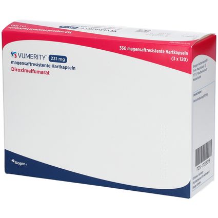 VUMERITY 231 mg magensaftres.Hartkapseln 90 Tage 360 St mit dem E ...