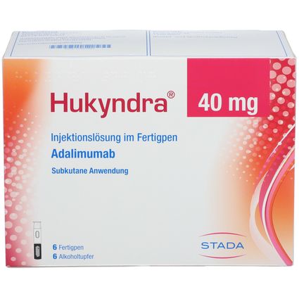 HUKYNDRA 40 mg/0,4 ml Inj.-Lösung im Fertigpen 6x0,4 ml mit dem E ...