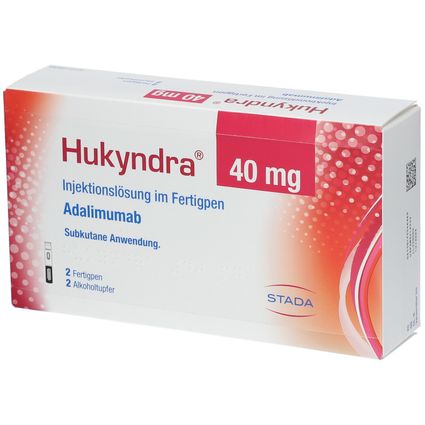 HUKYNDRA 40 mg/0,4 ml Inj.-Lösung im Fertigpen 2x0,4 ml mit dem E ...