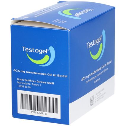 TESTOGEL 40,5 mg transdermales Gel im Beutel 1x90 St mit dem E-Rezept ...