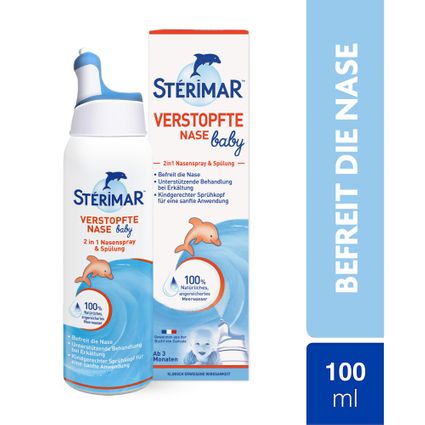 Stérimar Verstopfte Nase Baby, 100% natürliches Meerwasser Nasenspray ...