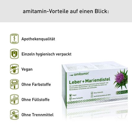 amitamin® Leber + Mariendistel 120 St - Shop Apotheke