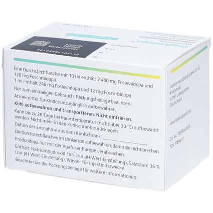 PRODUODOPA 240 mg/ml + 12 mg/ml Infusionslösung 7x10 ml mit dem E ...