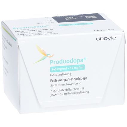 PRODUODOPA 240 mg/ml + 12 mg/ml Infusionslösung 7x10 ml mit dem E ...