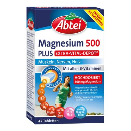 Abtei Magnesium 500 Plus 42 St - Shop Apotheke