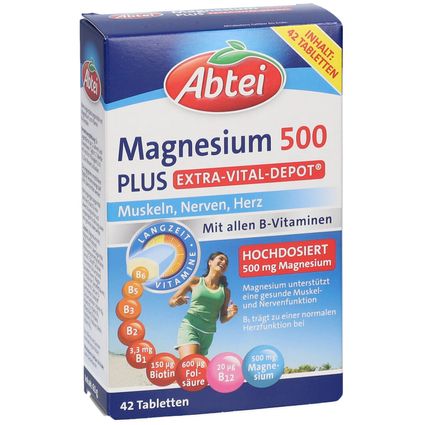 Abtei Magnesium 500 Plus 42 St - Shop Apotheke