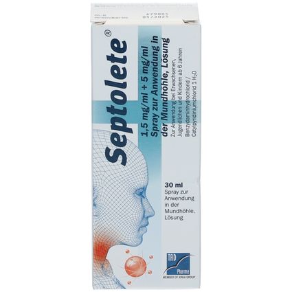 Septolete® 1,5 mg/ml+5 mg/ml Spray 30 ml - Shop Apotheke