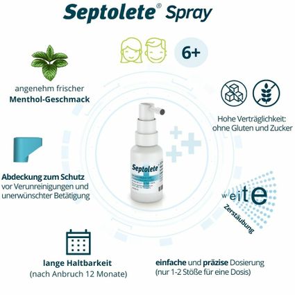 Septolete® 1,5 mg/ml+5 mg/ml Spray 30 ml - Shop Apotheke