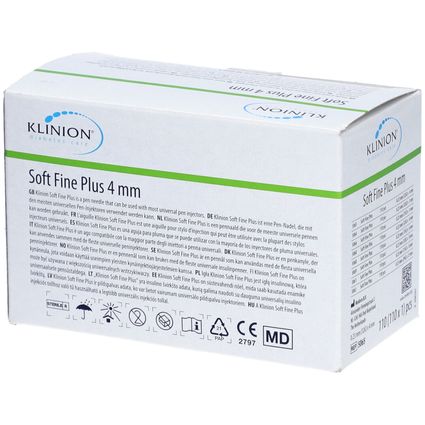 KLINION Soft fine plus Pen-Nadeln 0,23x4 mm 32 G 110 St - Shop Apotheke