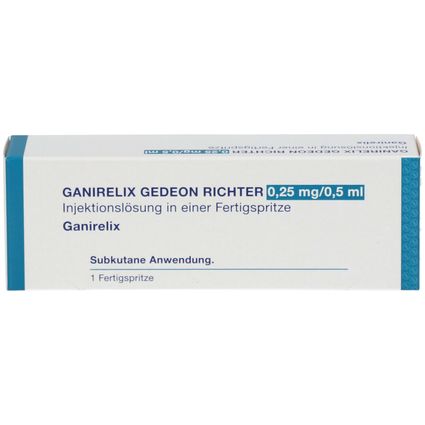 GANIRELIX Gedeon Richter 0,25mg/0,5ml Inj.-Lsg.FS 1 St mit dem E-Rezept ...