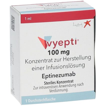 VYEPTI 100 mg Konz.z.Herst.e.Infusionslösung Dsfl. 1 St mit dem E ...