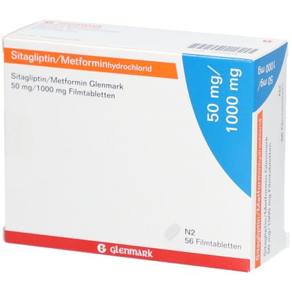 SITAGLIPTIN/Metformin Glenmark 50 mg/1000 mg FTA 56 St mit dem E-Rezept ...