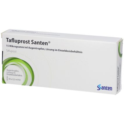 TAFLUPROST Santen 15 µg/ml Augentr.Einzeldosisbeh. 30x0,3 ml mit dem E ...