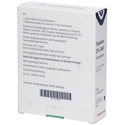 TOSTRAN 2% Gel 3x60 g mit dem E-Rezept kaufen - Shop Apotheke