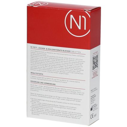 N1 Fettblocker zum Abnehmen - blockt auch Kohlenhydrate & Zucker 45 St ...