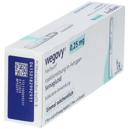 WEGOVY 0,25 mg FlexTouch Injektionslsg.Fertigpen 1x1,5 ml mit dem E-Rezept kaufen - Shop Apotheke