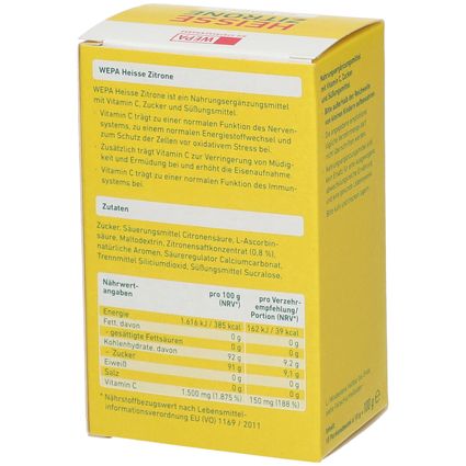 WEPA HEISSE ZITRONE 10x10 g - Shop Apotheke