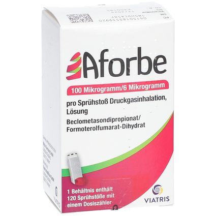 AFORBE 100 µg/6 µg 120 Hub Dosieraerosol 1 St mit dem E-Rezept kaufen ...