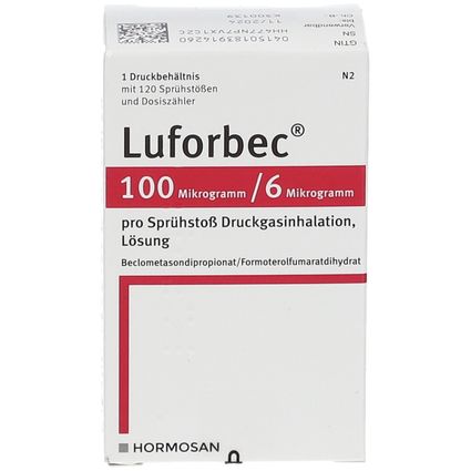 LUFORBEC 100 µg/6 µg 120 Hub Dosieraerosol 1 St mit dem E-Rezept kaufen ...